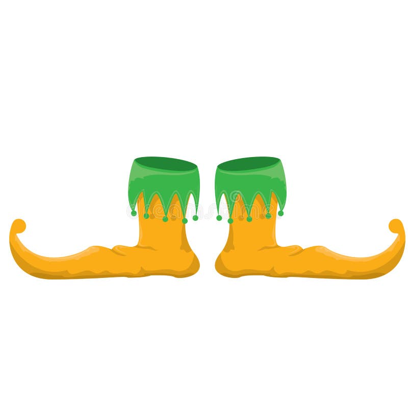 Christmas Elf Shoes. Vector Illustration Stock Vector - Illustration of ...