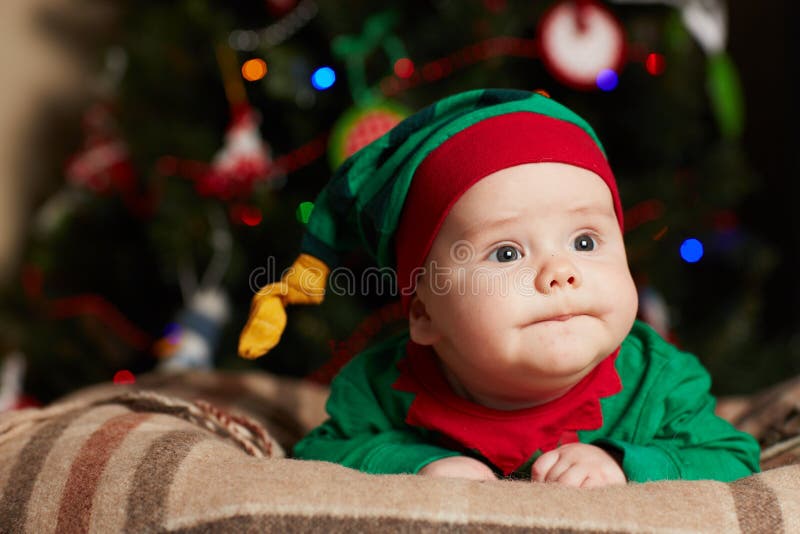 Christmas elf stock photo. Image of baby, smiling, shot - 63973292