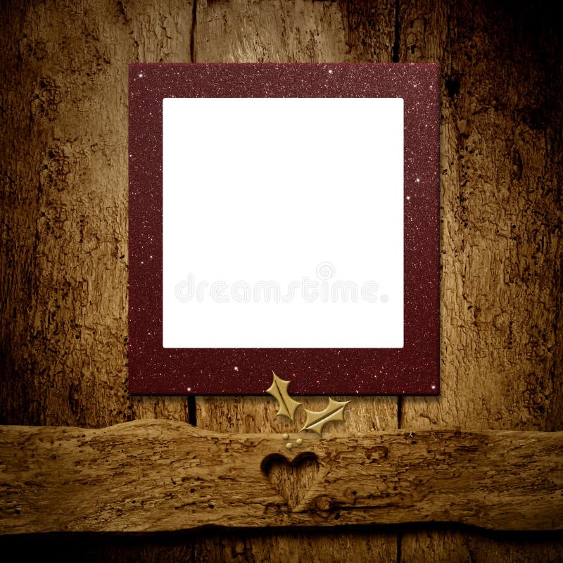 Old Empty Frame Hanging on a Broken Wall Blue Stock Photo - Image of ...
