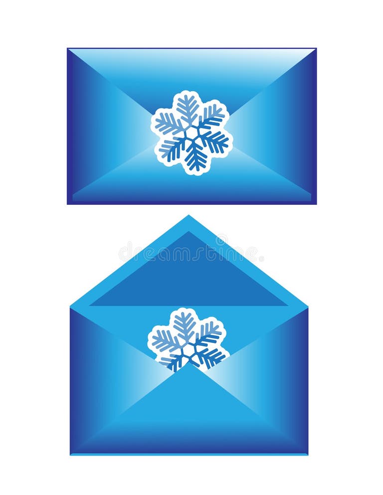 Blue Christmas Envelope Stock Illustrations – 1,647 Blue Christmas ...