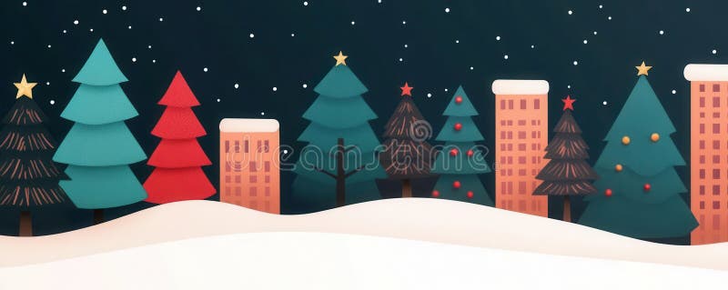 Christmas Eve Flat Design Front View Christmas Theme Cartoon Drawing ...