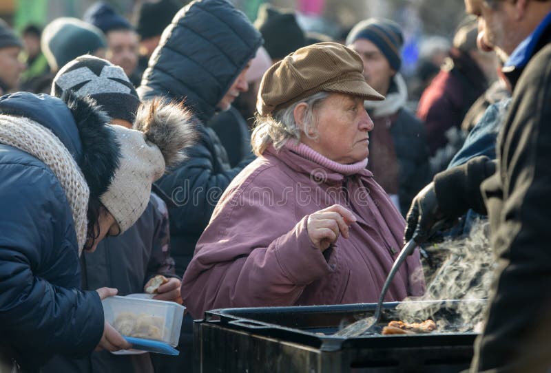 Christmas Eve For Poor And Homeless On The Main Square In Cracow ... Christmas Eve For Poor And Homeless On The Main Square In Cracow ...