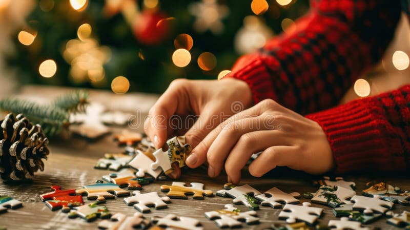 Christmas Eve Puppet Making Workshop Stock Illustration - Illustration ...