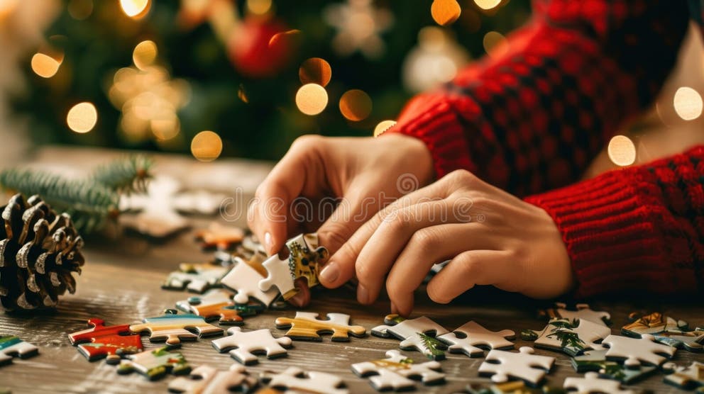 Christmas Eve Puppet Making Workshop Stock Illustration - Illustration ...