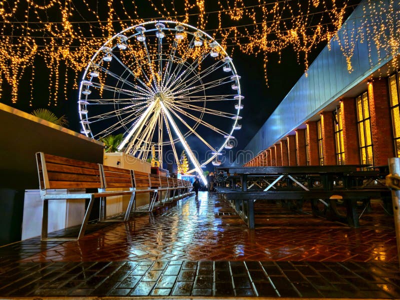 Christmas Evening at Laminorul Hall in Bucharest Stock Image - Image of ...