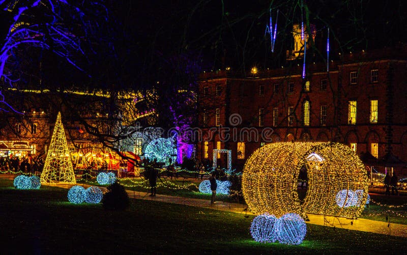 Christmas Event Illuminations Stock Photo - Image of installations ...