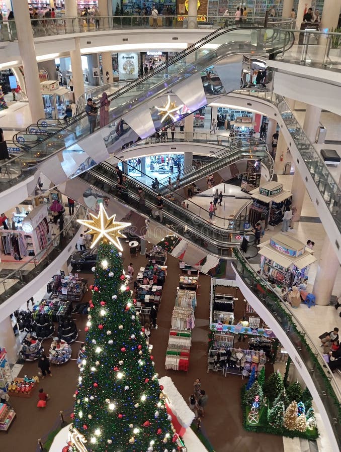 Christmas Event in Rita Supermall West Java Purwokerto in Midnight Editorial Stock Photo - Image ...