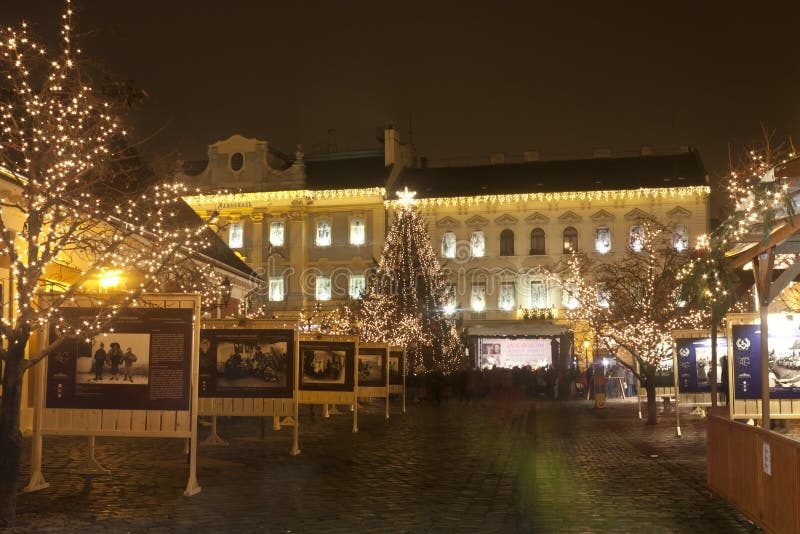 Christmas fair in Budapest editorial stock image. Image of hall - 47442269