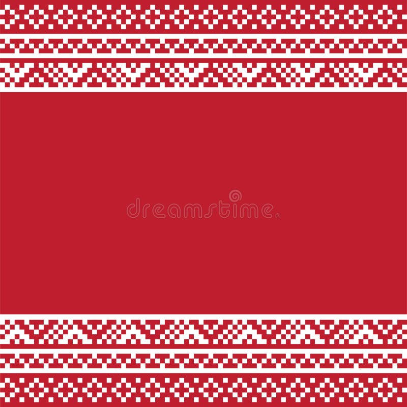 Christmas Fair Isle Border Template Stock Vector - Illustration of ...