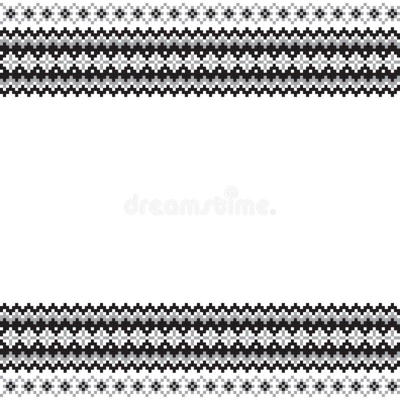 Christmas Fair Isle Border Template Stock Vector - Illustration of ...