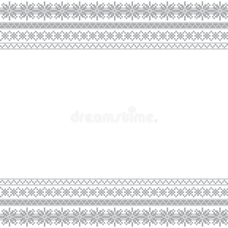 Christmas Fair Isle Border Template Stock Vector - Illustration of grid ...