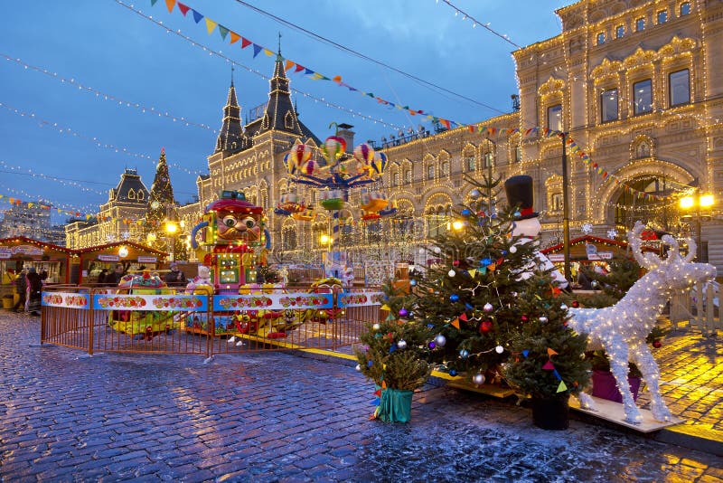 Christmas fair in Moscow editorial image. Image of europe - 48268740