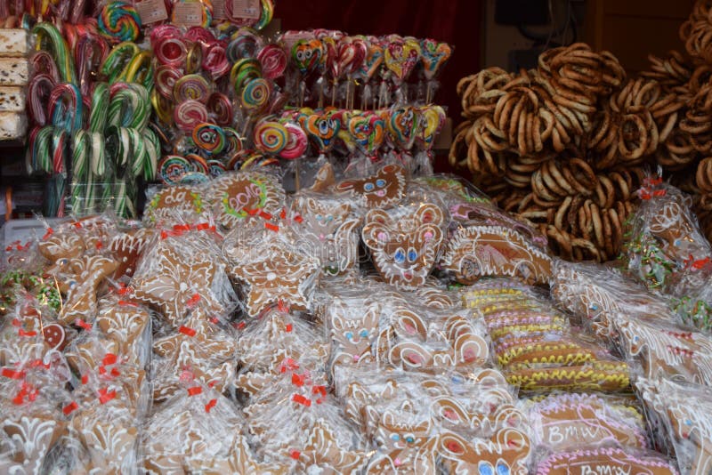 Christmas Fair Sweets, Gingerbread Stock Image - Image of fair, choice ...