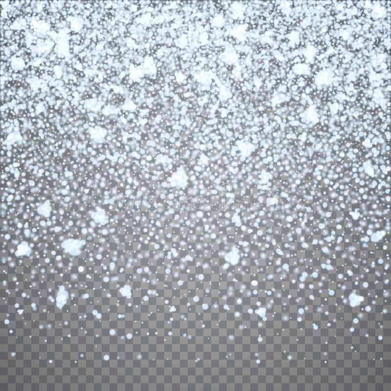 Christmas Falling Snow Overlay on Transparent Background. Snowflakes ...