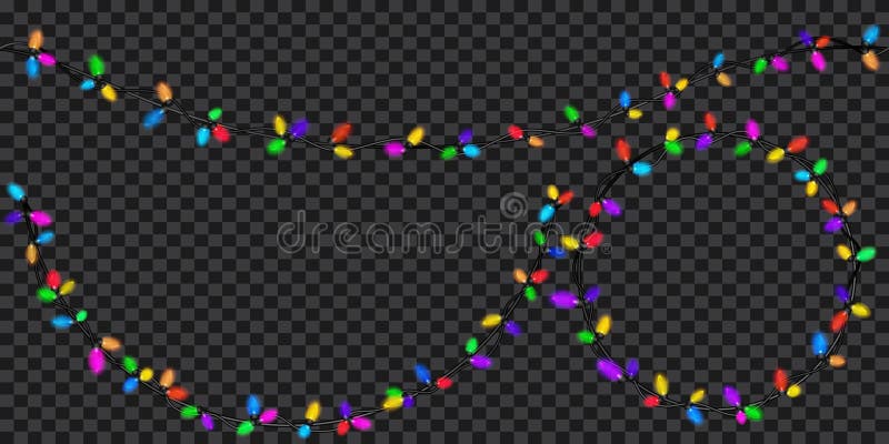 Christmas Translucent Fairy Lights Stock Vector - Illustration of ...