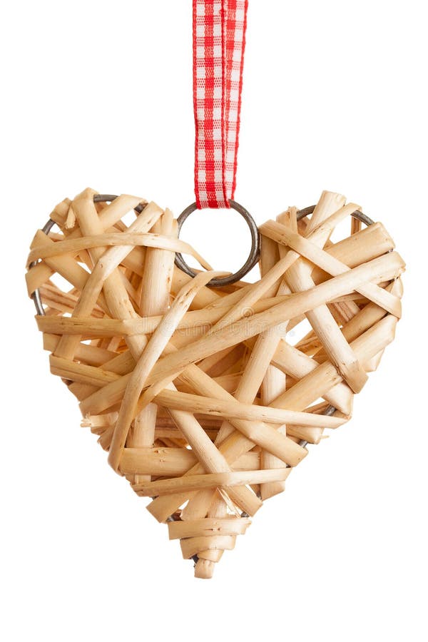 Festive Heart Shaped Present Box with Pink Shred Paper on Pastel Pink ...