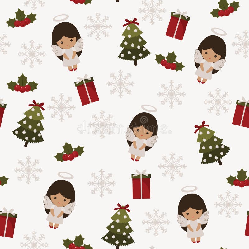 Seamless christmas pattern stock vector. Illustration of cover - 9840374