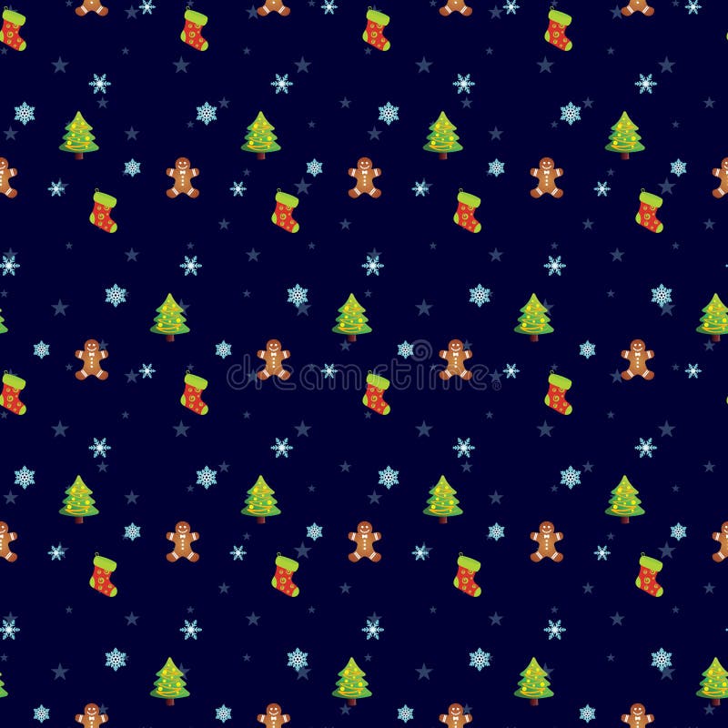 Light Blue, Blue, White and Red Scandinavian Nordic Christmas Seamless ...