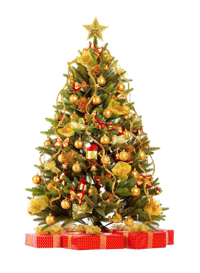 Christmas Fir Tree with Colorful Lights Close Up Stock Image - Image of ...