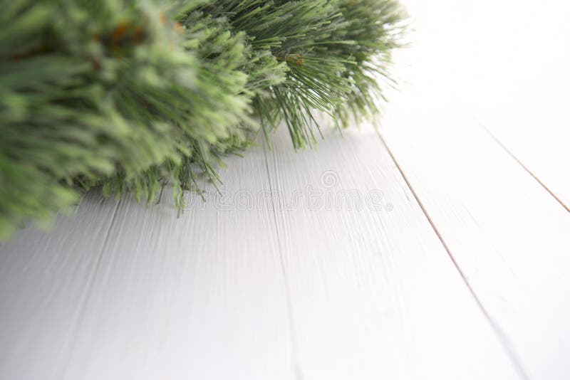 Christmas Fir Tree on Wood Texture with Natural Patterns Background ...