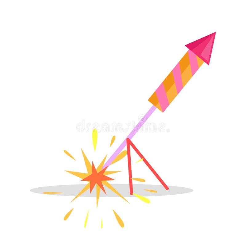 Cartoon Firework Rocket Isolated Stock Illustrations – 908 Cartoon ...