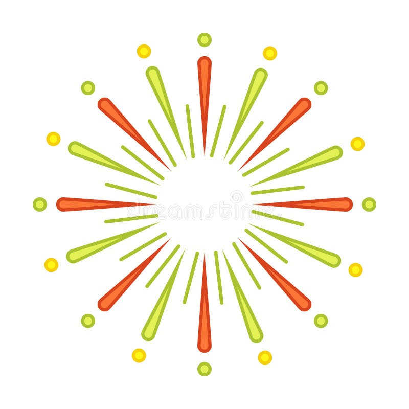 Christmas Firework Vector Icon.Cartoon Vector Icon Isolated on White ...