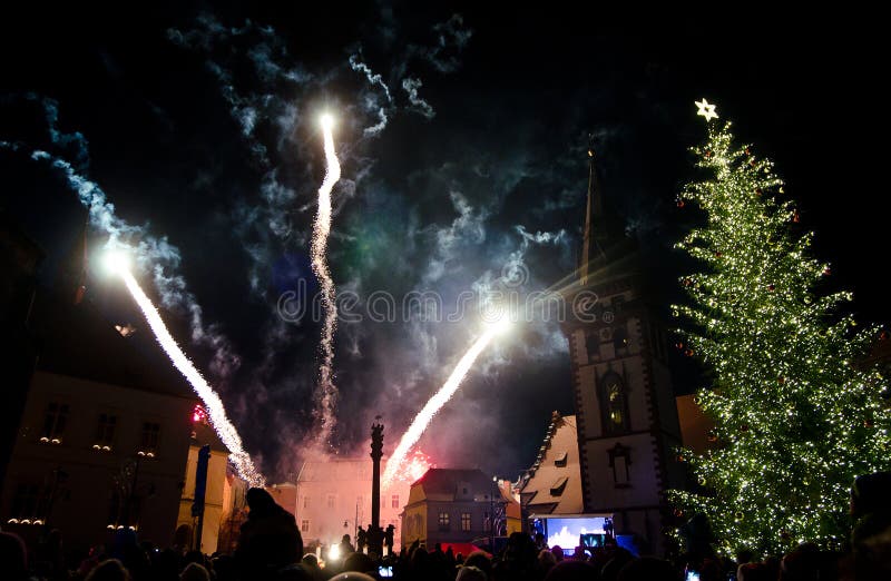 Christmas fireworks stock image. Image of christmas, spark - 81965125