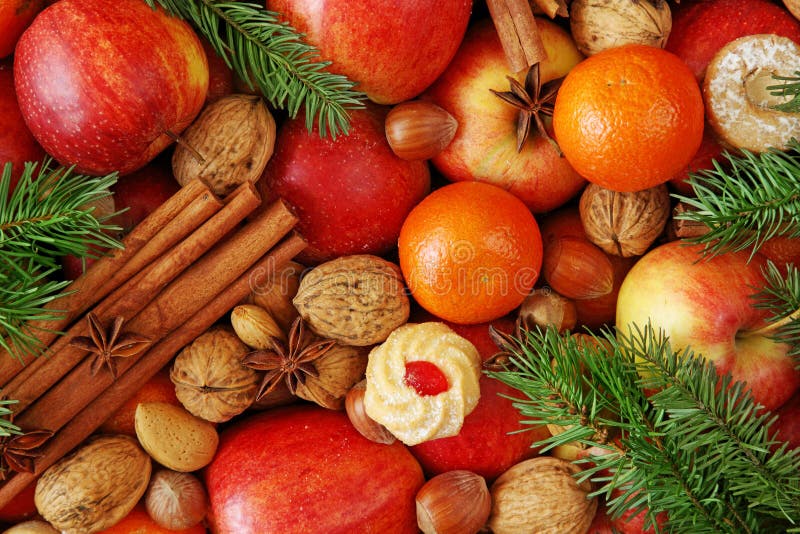 Christmas food background stock photo. Image of seasons - 16808048