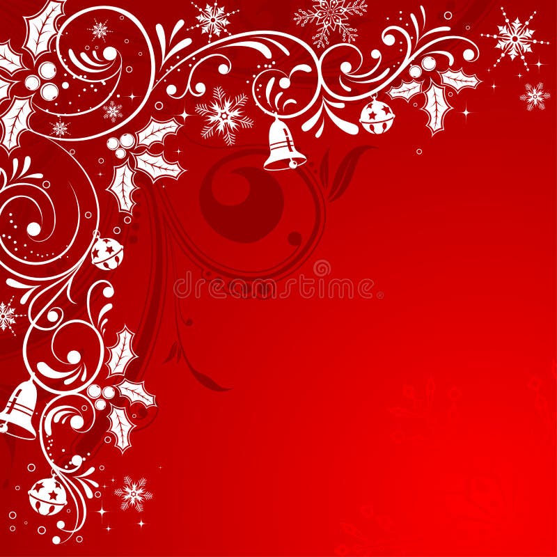 Red Snowflake Christmas Border Stock Illustration - Illustration of ...