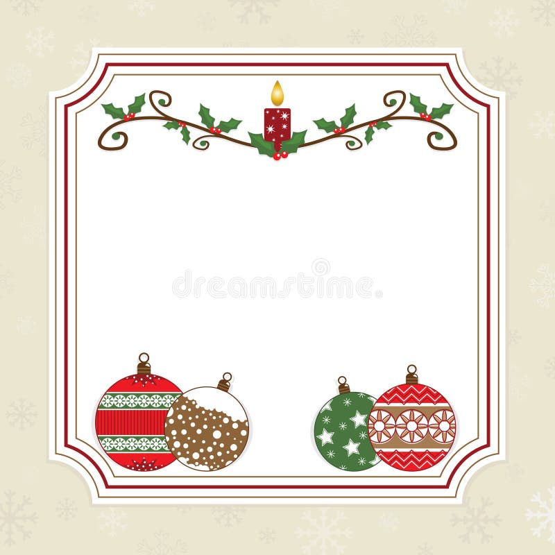 Christmas Frame Decorations Stock Vector - Illustration of copy ...