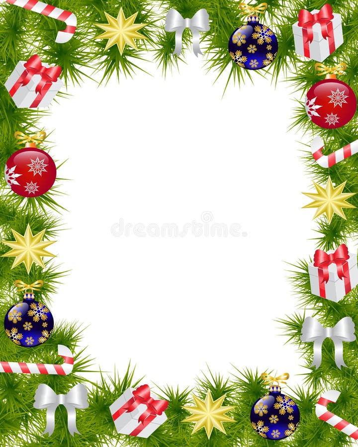 Christmas frame stock vector. Illustration of green, december - 7095462