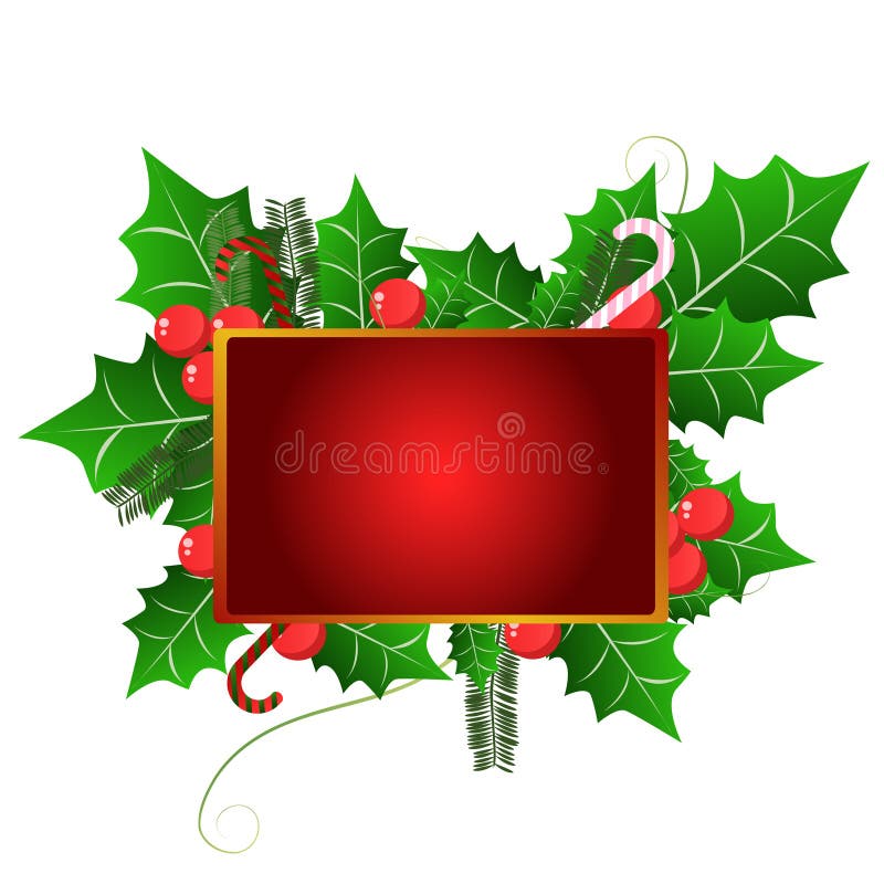Frame of Christmas Lights Isolated on White Stock Vector - Illustration ...