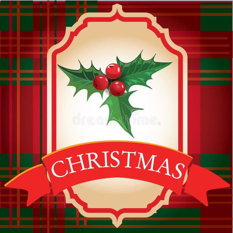 Christmas Frame with Banner. Vector Stock Vector - Illustration of sign ...