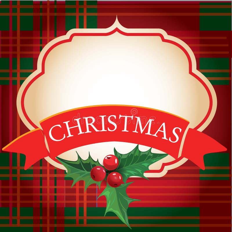 Christmas Frame with Banner. Vector Stock Vector - Illustration of sign ...