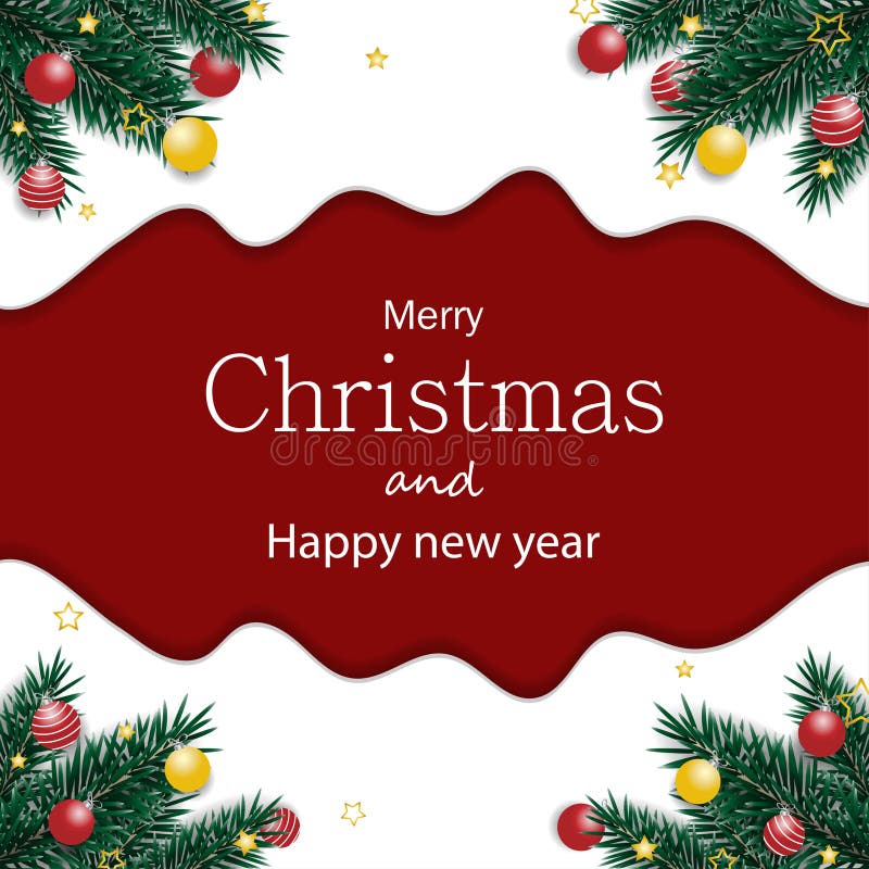 Christmas Frame Border with Elements Festive Stock Vector ...