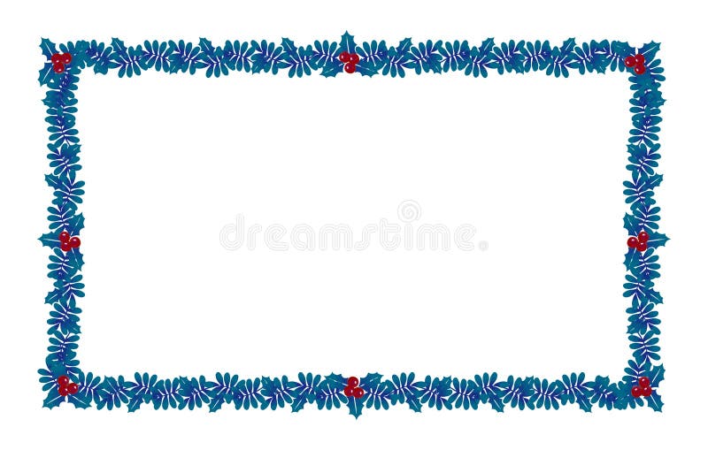 Christmas Frame Hand Drawn Illustration with Rectangle Shape Stock ...