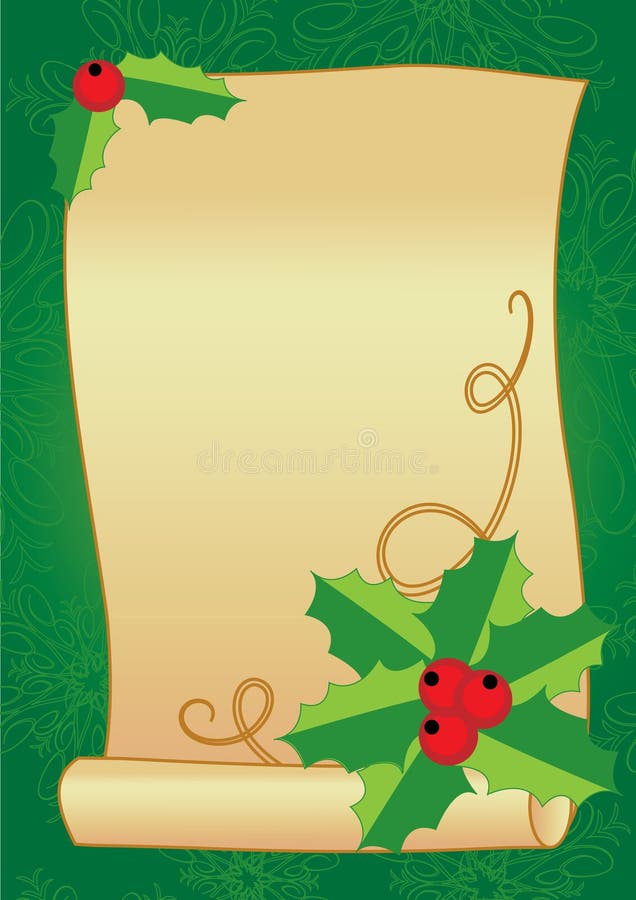 Holly Scroll Set stock vector. Illustration of berry - 79967102