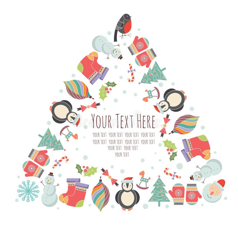 Christmas frame for text stock vector. Illustration of santa - 64521856