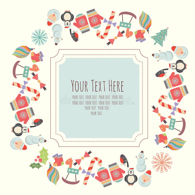 Christmas frame for text stock vector. Illustration of ornament - 64521941