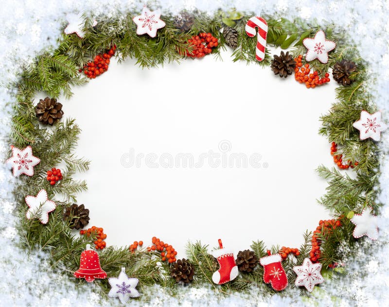 Christmas Framework with Copy Space for Text Stock Image - Image of ...