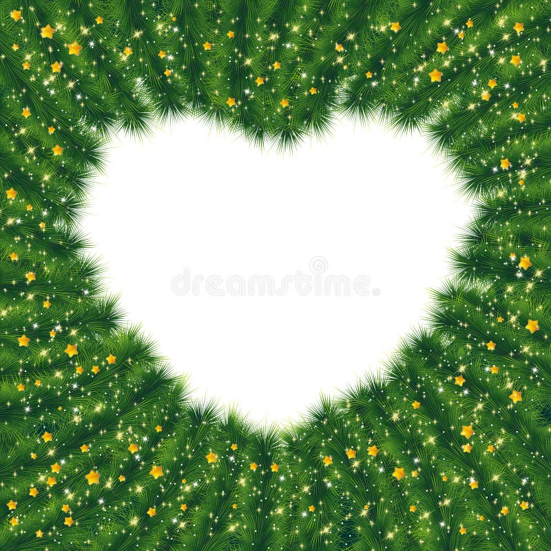 Christmas Heart Frame Card Template. EPS 8 Stock Vector - Illustration ...