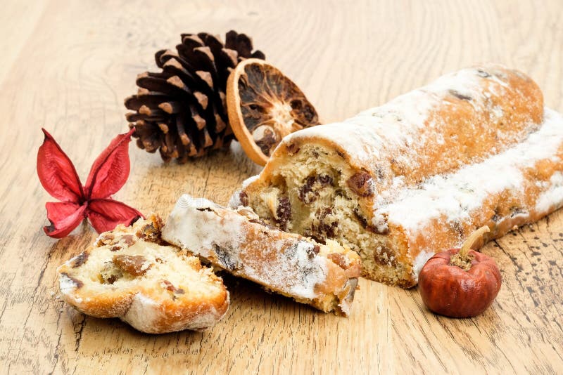Christmas fruit Stollen stock photo. Image of holidays - 36281846