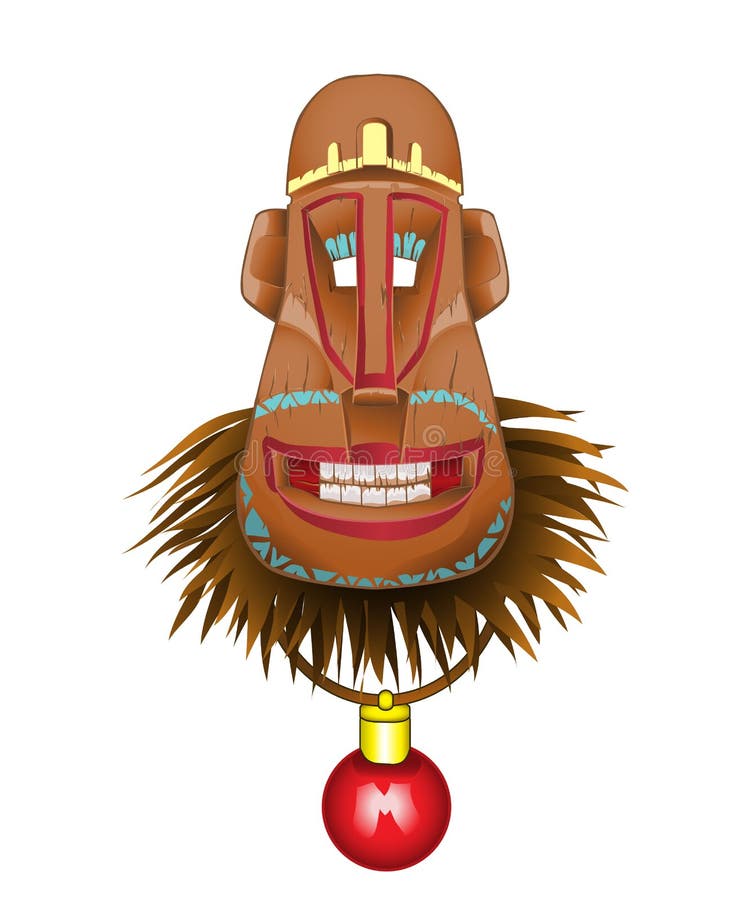 Christmas Fun Monkey Mask, a Symbol of the Coming Year. Stock Vector ...