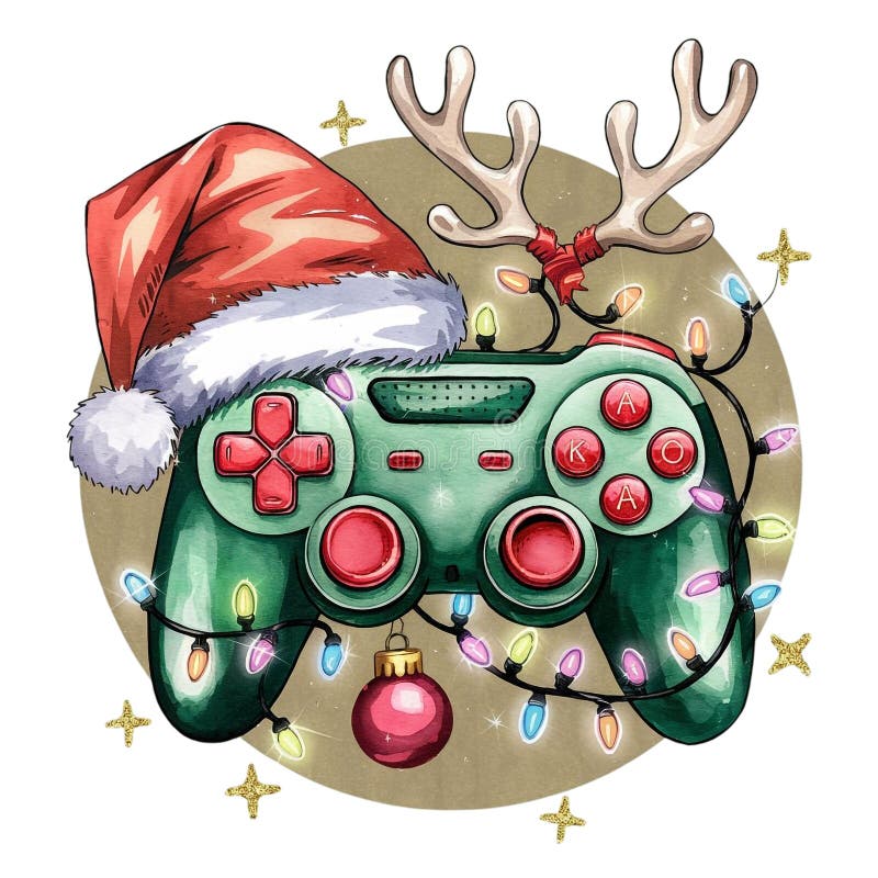 Christmas Game Controller Sublimation. Game Controller with Christmas ...