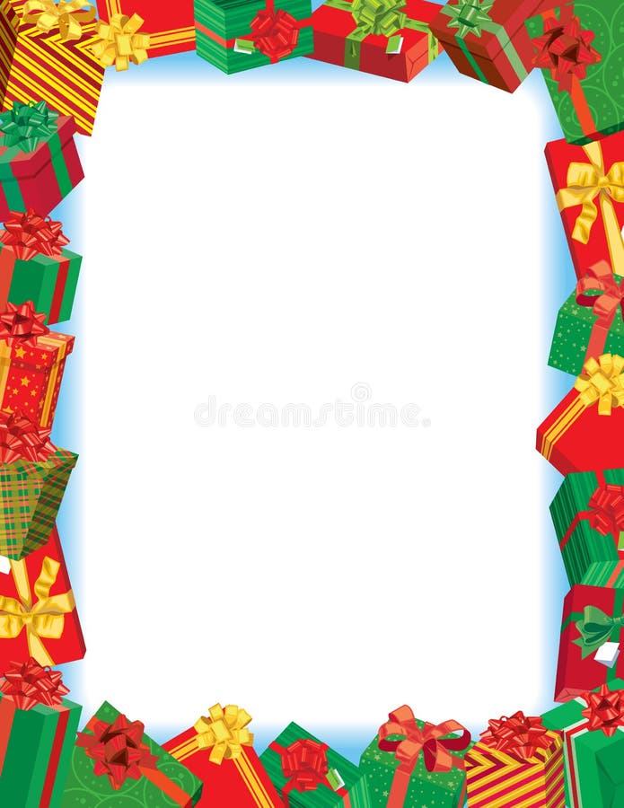 Christmas Border Ribbons stock illustration. Illustration of elegant ...