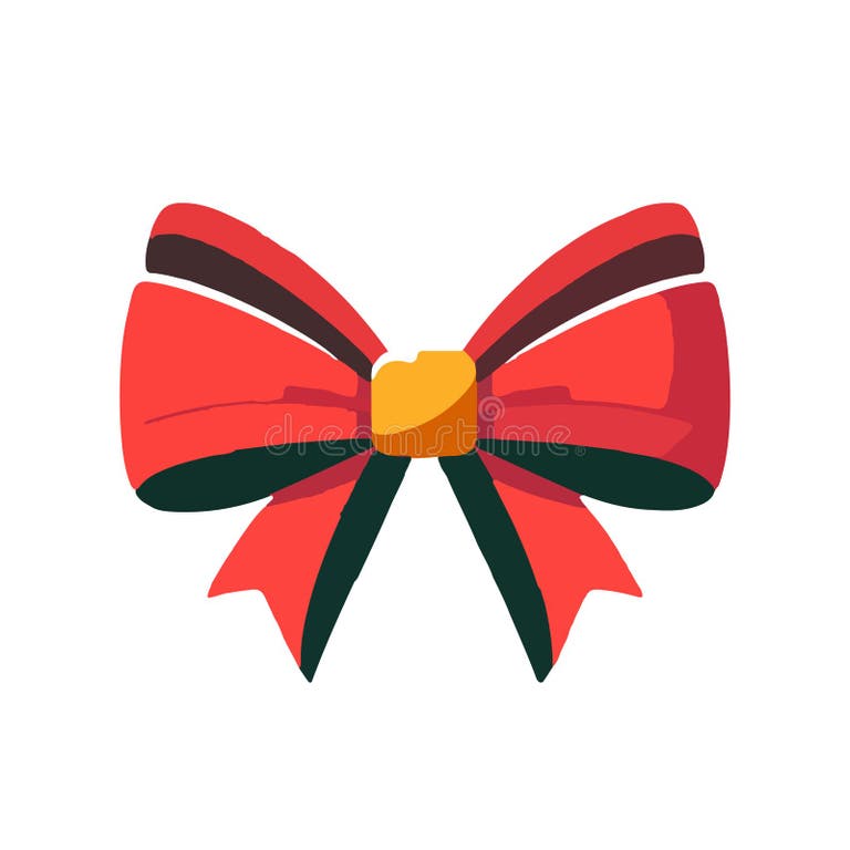 Christmas Gift Bow Vector Illustration with Ultra Layer Stock Vector ...