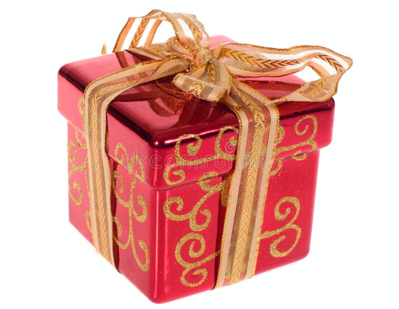 Red Christmas Package stock photo. Image of glittery - 15400170