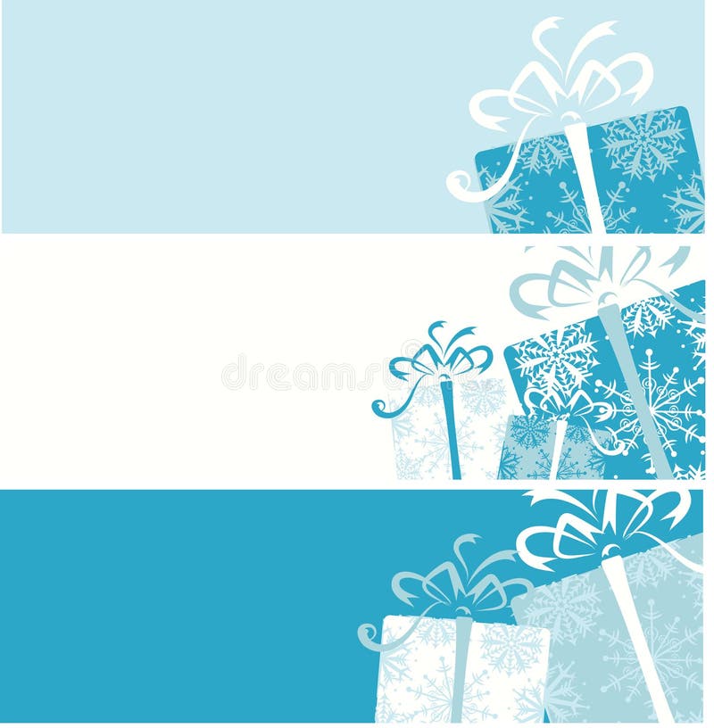 Christmas Gift Box Banners for Your Design Stock Vector - Illustration ...