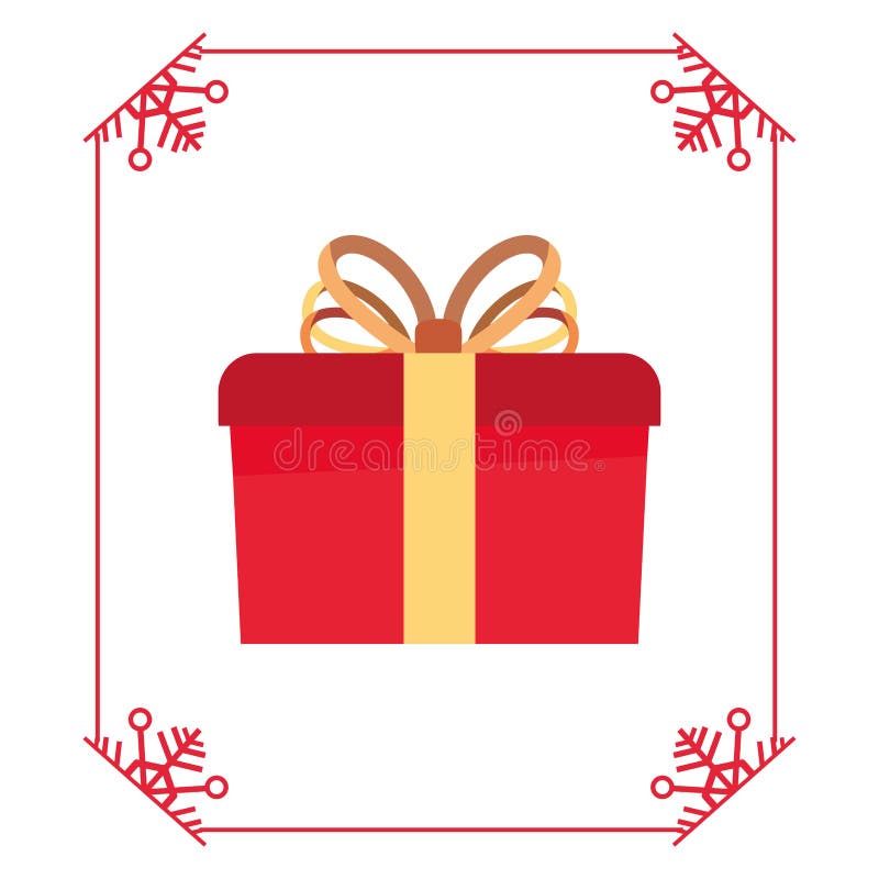 Christmas Gift Box Frame Decoration Stock Vector - Illustration of ...