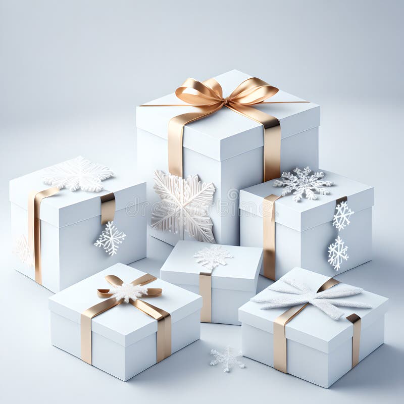 Christmas Gift Box White Color Wallpaper Stock Illustration ...